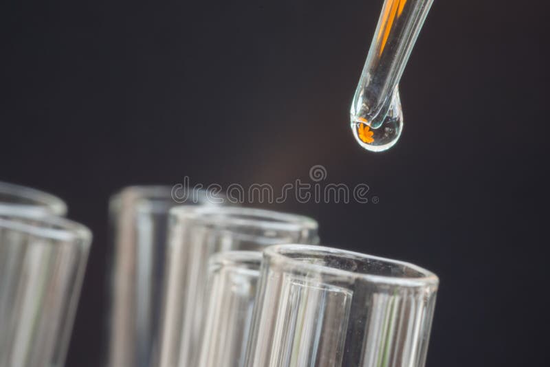Liquid drop on test tube stock photo. Image of biochemist - 70050678