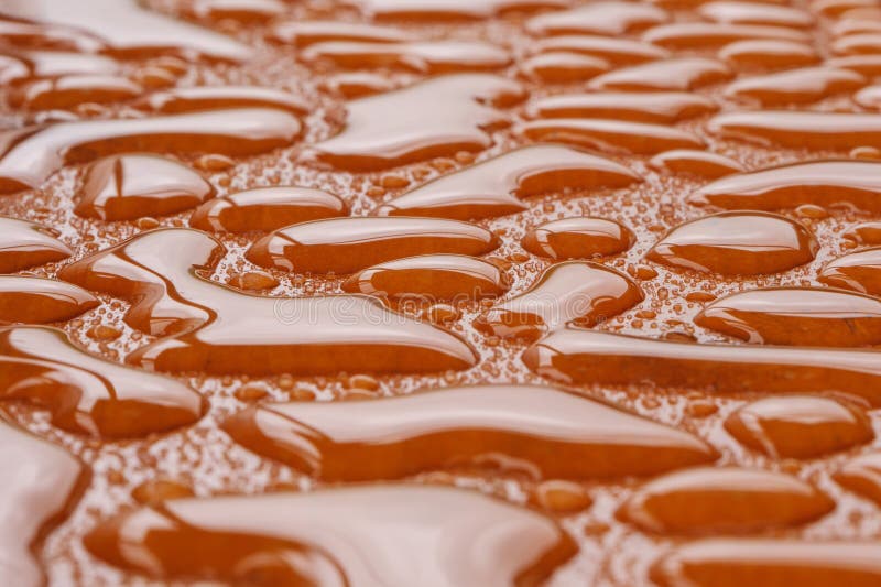 Close-up Texture of Orange Liquid Droplets with Shallow Depth of Field ...
