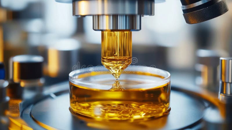 Liquid Dropping from a Pipette into a Petri Dish Stock Image - Image of ...