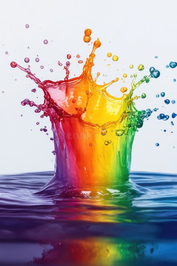 Colorful splash on surface stock image. Image of cream - 361946335