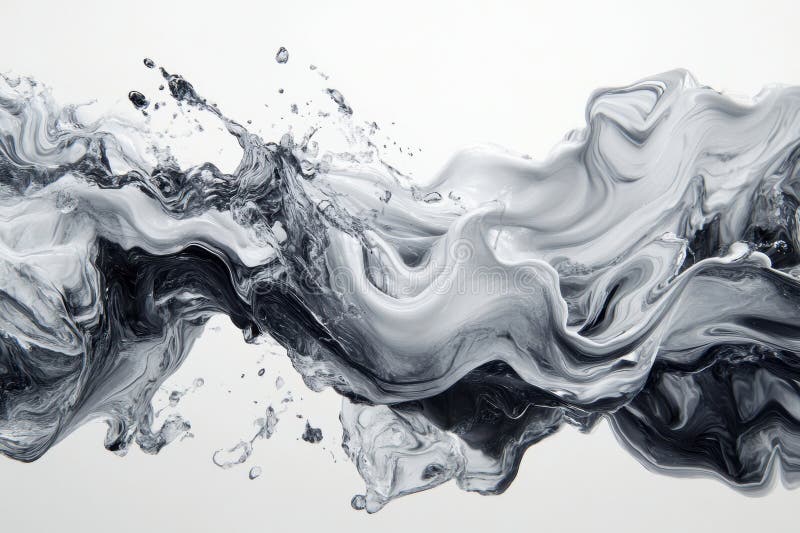 Liquid Dynamics, Fascinating Swirling Water Patterns Captured Against a ...