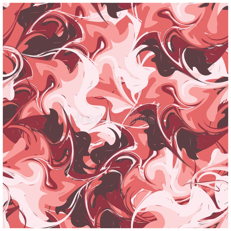 Liquid Effect Seamless Pattern. Red and Pink Colors. Rapport, Vector ...