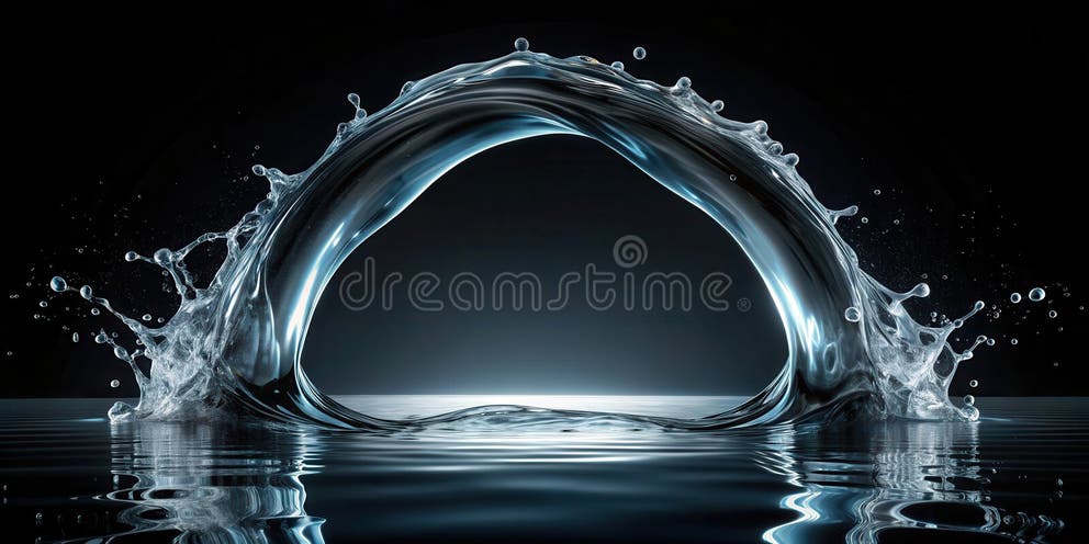 Liquid Elegance a Stunning Arch of Water Creates a Captivating ...