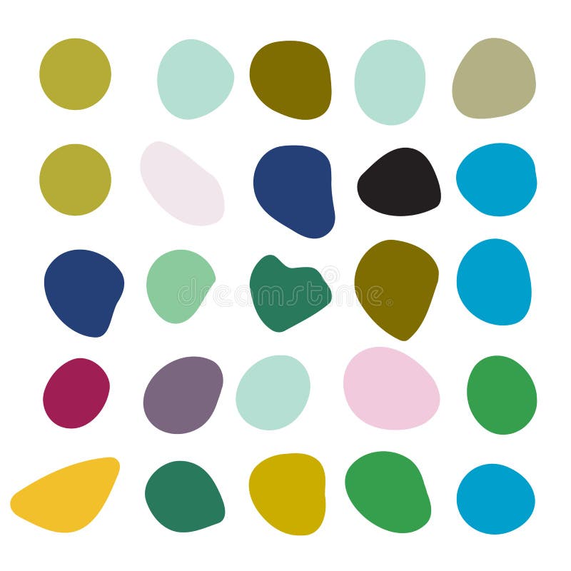 Liquid Elements, Mixed Color Shapes, Organic Bubbles Stock Vector ...