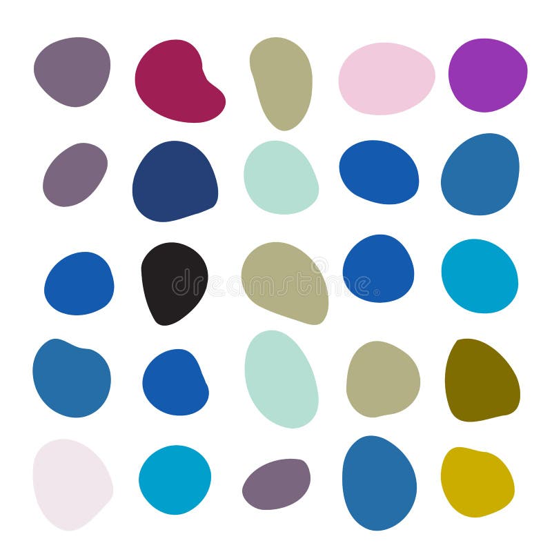 Liquid Elements, Mixed Color Shapes, Organic Bubbles Stock Vector ...