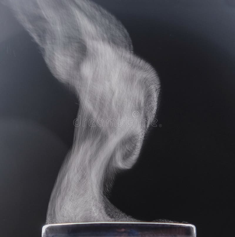 Liquid Evaporation. the Movement of Steam Over the Cup Stock Photo ...