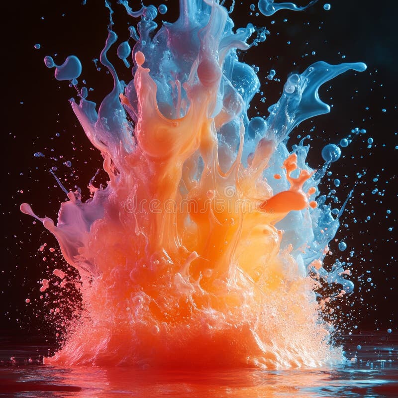 Liquid Explosion stock illustration. Illustration of blue - 335539215
