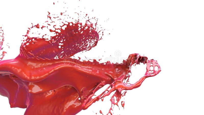 Liquid Explosion into One Splash 3d Illustration Stock Illustration ...