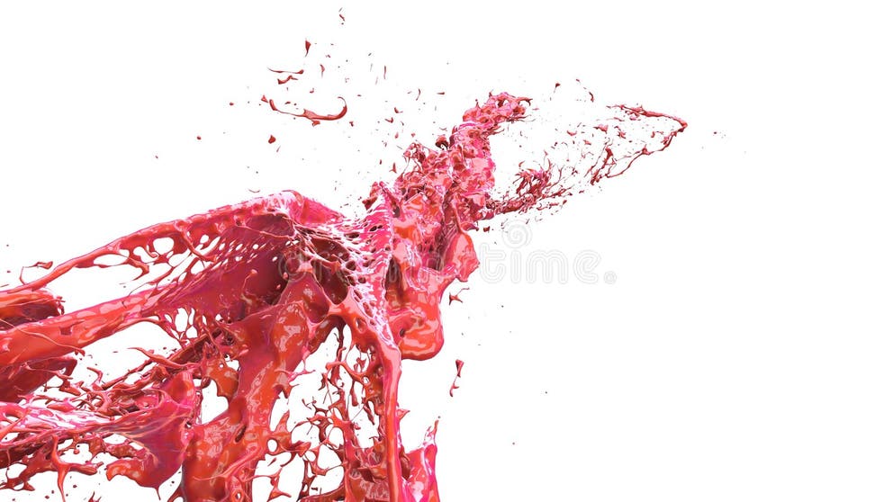 Liquid Explosion into One Splash 3d Illustration Stock Image - Image of ...
