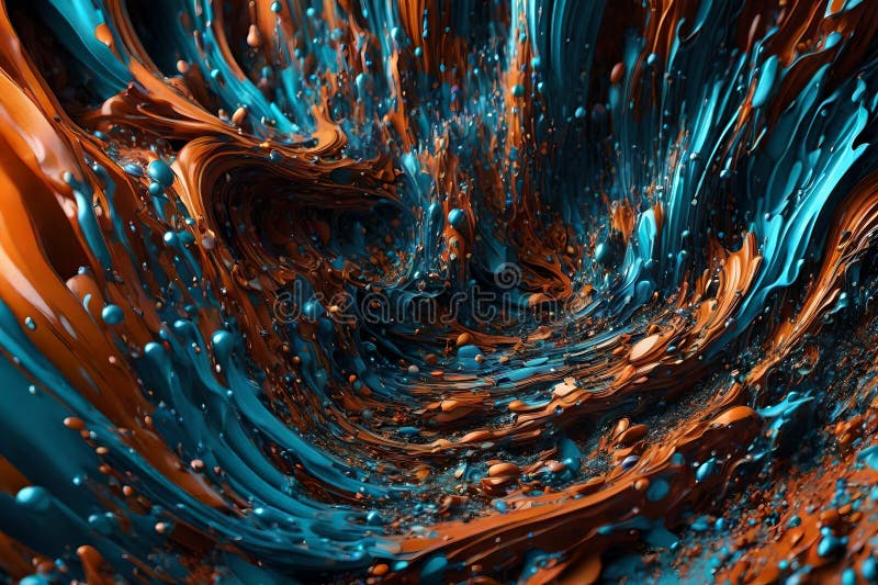 Liquid Explosion: Vibrant Cityscape of Blended Hues Stock Illustration ...