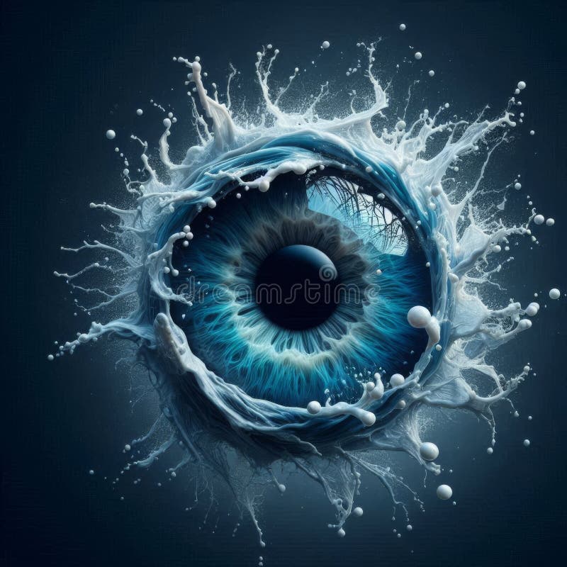 Liquid Eye stock illustration. Illustration of visual - 328628196