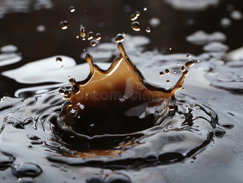 Liquid Falling into Water stock image. Image of generated - 374637185