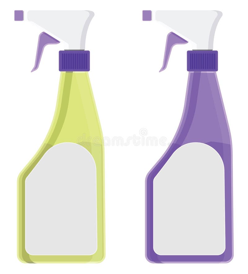 Liquid floor cleaner, icon stock vector. Illustration of household ...