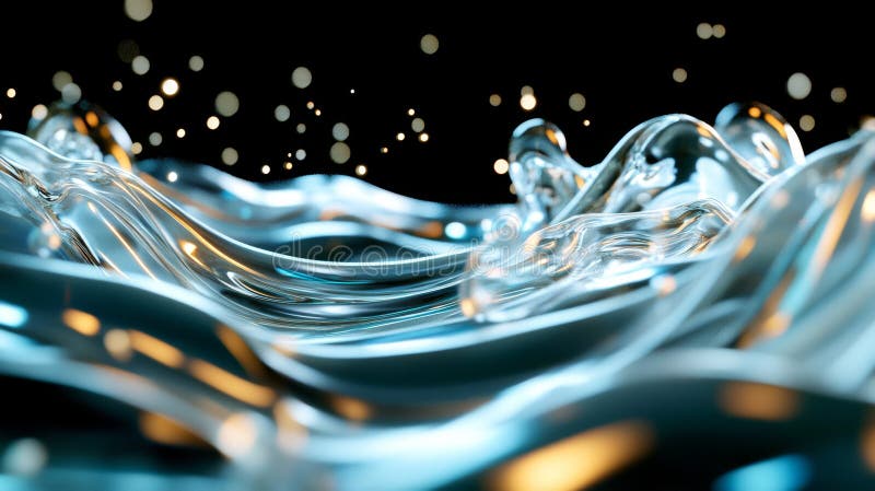 Liquid Flow Abstract Abstract Water Flowing Waves Liquid Motion ...
