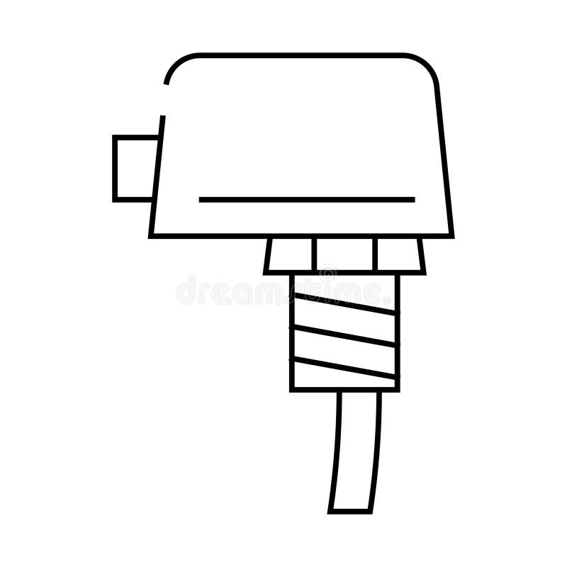 Liquid Flow Switch Line Icon Vector Illustration Stock Illustration ...