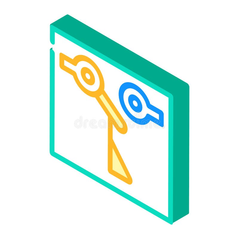 Liquid Flow Switch Mechanism Isometric Icon Vector Illustration Stock ...