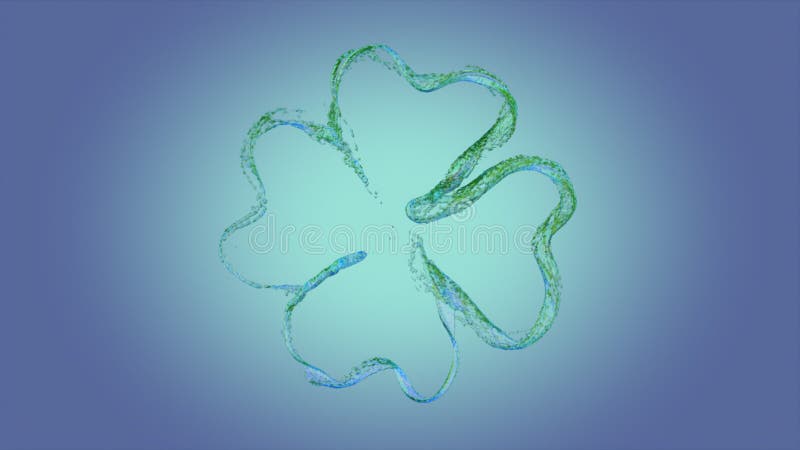 Liquid Flower Forming on a Graduated Blue Background Stock Footage ...