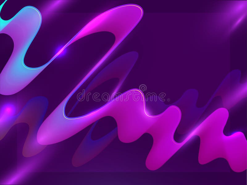 Liquid or Fluid Art Abstract Design in Purple Color Stock Illustration ...