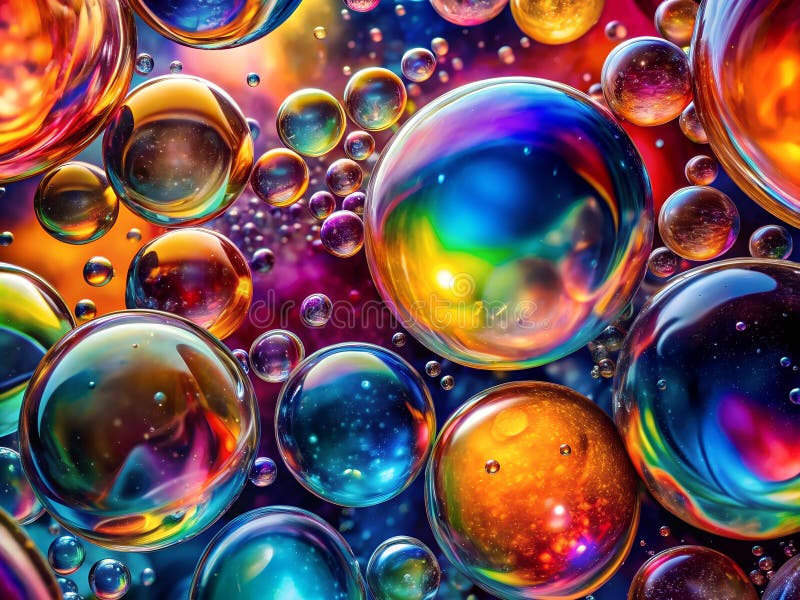 Liquid Fluid Bubbles Multi Color Rainbow Colorful Abstract Wallpaper ...