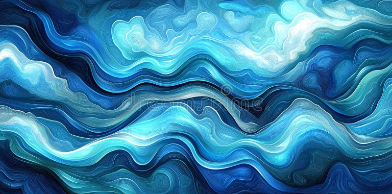 With a Liquid Fluid Grunge Texture, Abstract Art Teal Blue Green ...