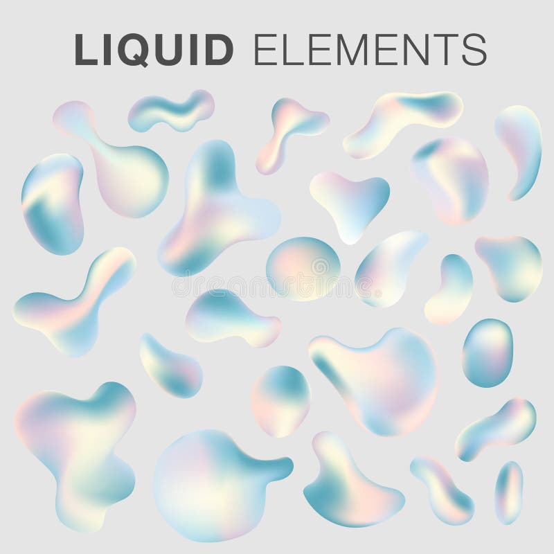 Liquid Fluid Vector Elements Collection Stock Vector - Illustration of ...