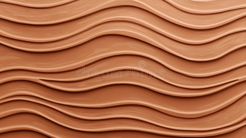 Liquid Foundation Makeup Cream Creating Wavy Lines on a Beige ...