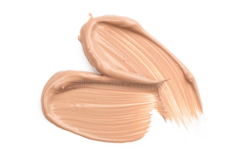 Liquid Foundation Smudge on White Background Stock Image - Image of ...