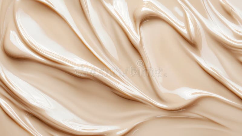 A Liquid Foundation Texture with a Cool, Neutral Beige Tone, Featuring ...