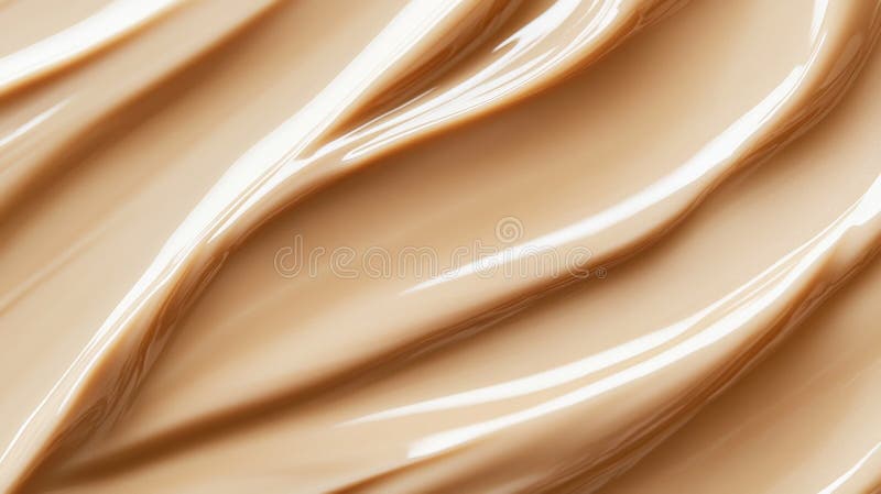 A Liquid Foundation Texture with a Cool, Neutral Beige Tone, Featuring ...