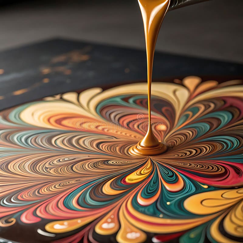 Dynamic Shot of Liquid Foundations Pouring into Artistic Abstract ...