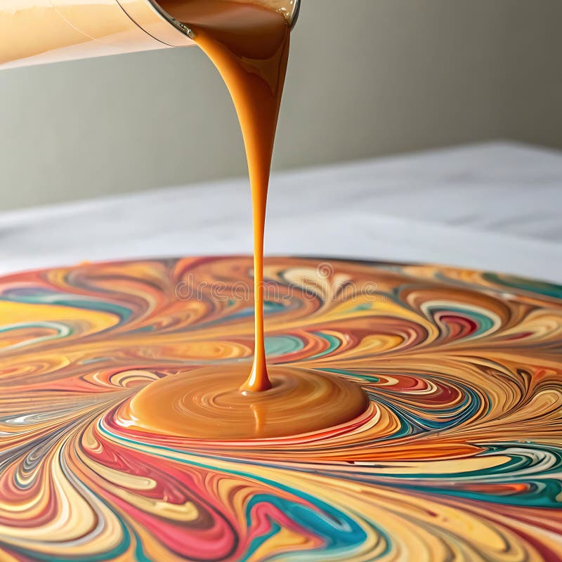 Dynamic Shot of Liquid Foundations Pouring into Artistic Abstract ...