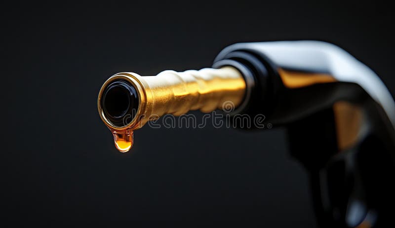 Fuel Nozzle Dripping in a Dark Background Setting Stock Illustration ...