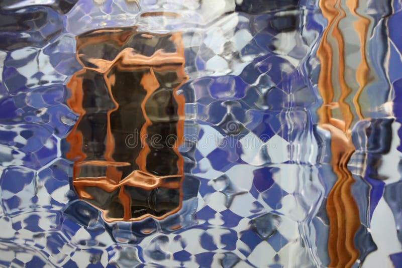 Liquid glass stock image. Image of blue, tiles, abstract - 43532575