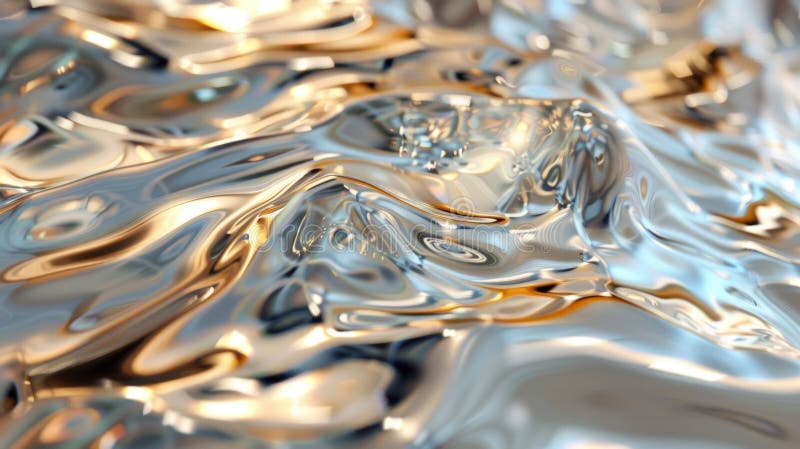 Liquid Glass the Texture of a Reflective Mirror Surface Appears Smooth ...