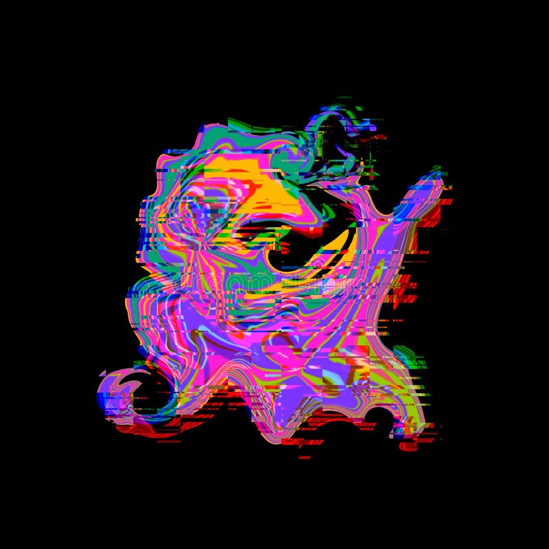 Liquid glitch pattern stock illustration. Illustration of black - 212979547