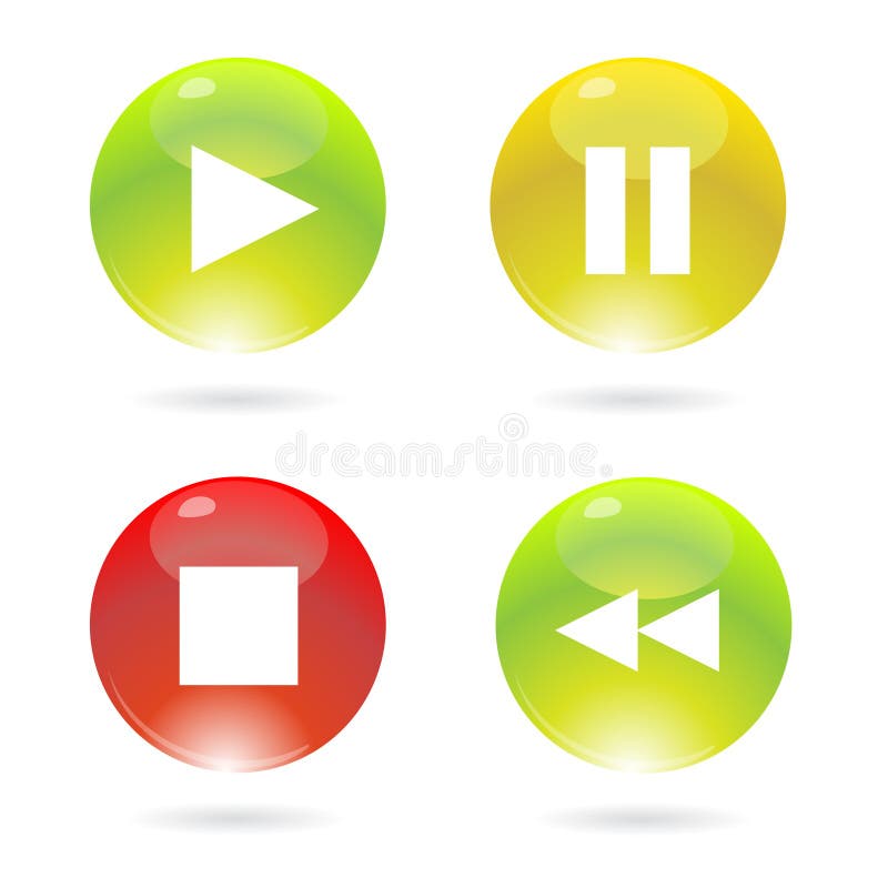 Buttons CD Player Blue stock vector. Illustration of player - 2264134