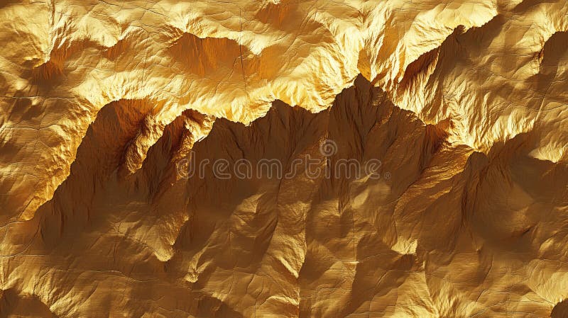 Liquid Gold Background Abstract Rendering of Jagged Mountain Ridges ...