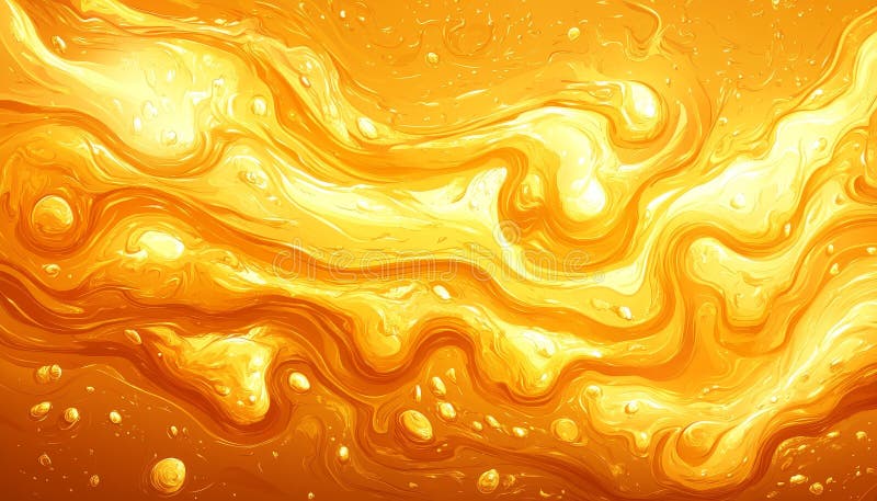 Liquid Gold Background, Flowing Shapes, Saturated Colors, Areas of ...
