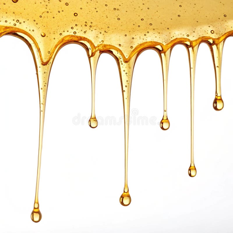 Liquid Gold Dripping Isolated on White Background Stock Illustration ...