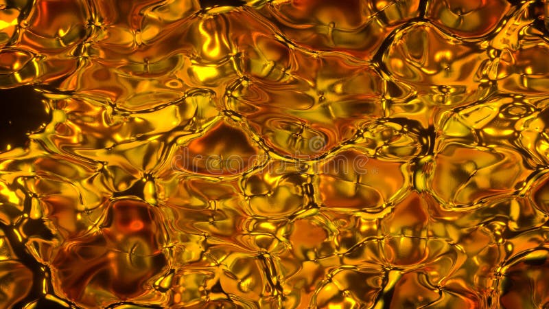 Liquid Gold Flowing 3D Rendering Illustration Stock Illustration ...