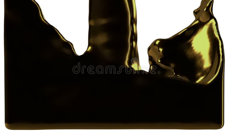 Liquid Gold Flows into the Screen and Fills it with Alpha Channel FULL ...