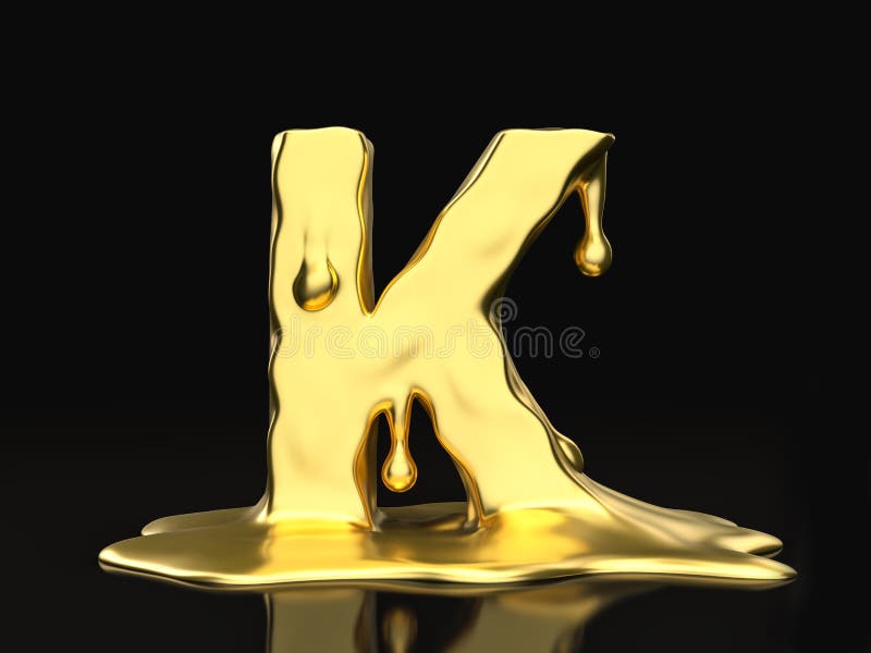 Liquid Gold Letter K Stock Illustrations – 20 Liquid Gold Letter K ...
