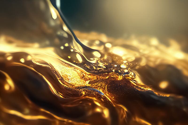 Liquid Gold Metallic Dynamic Glossy Fluid Abstract Luxurious Background ...