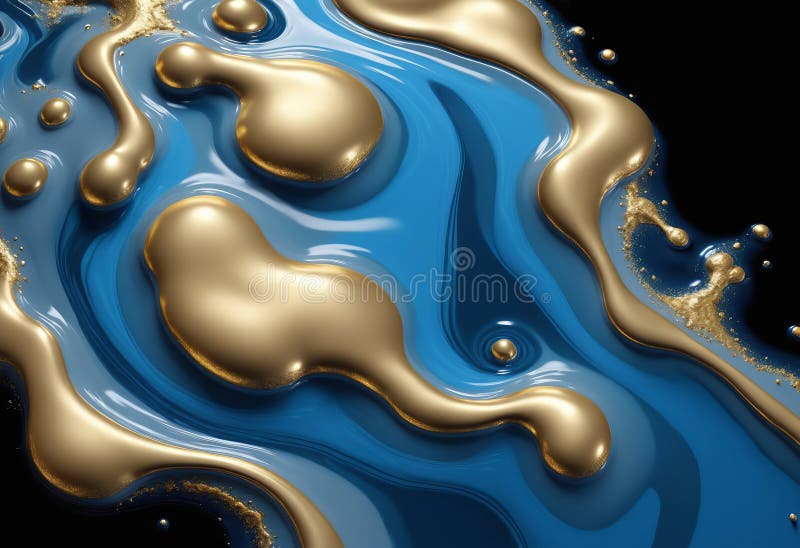 Liquid with Gold Realistic Texture and Great Quality Stock Illustration ...