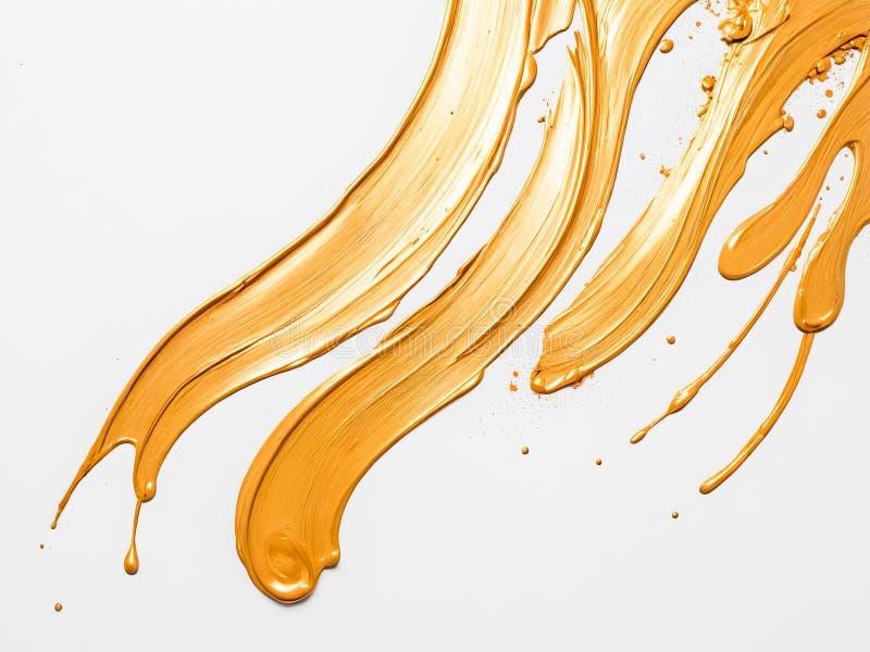 Liquid Gold Splash Design, Flowing Wave Pattern Stock Illustration ...
