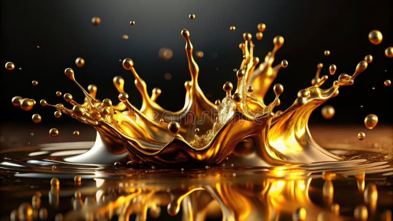 Liquid Gold Splash a Stunning Visual of Opulent Fluid Dynamics ...