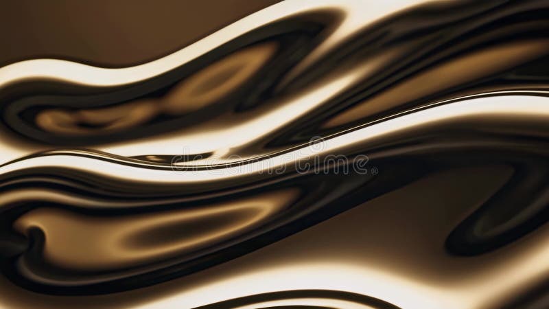 Liquid Gold Surface with Smooth Reflections and Flowing Shiny Textures ...