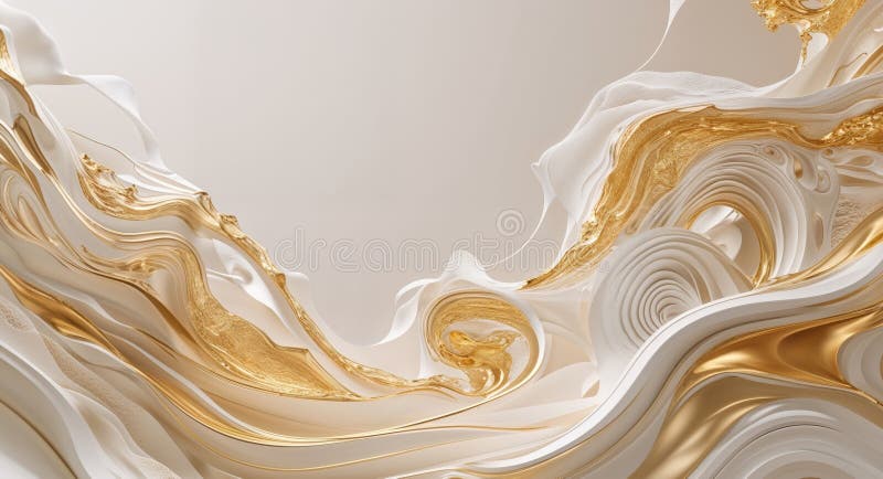 Liquid Gold Swirls Abstract Background Design with Organic Textures and ...