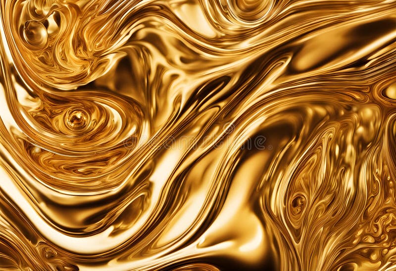 Liquid Golden Splash Texture Stock Illustration - Illustration of ...