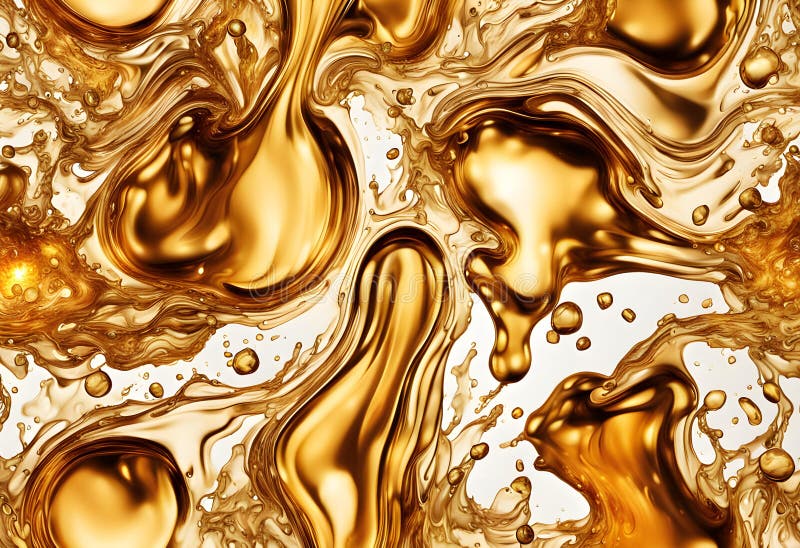 Liquid Golden Splash Texture Stock Illustration - Illustration of ...